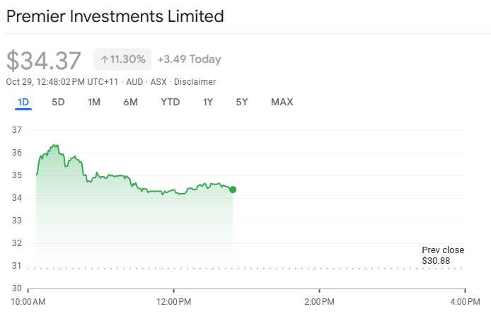ASX rises, Premier rallies on Myer's plan to buy Just Jeans, Portmans ...